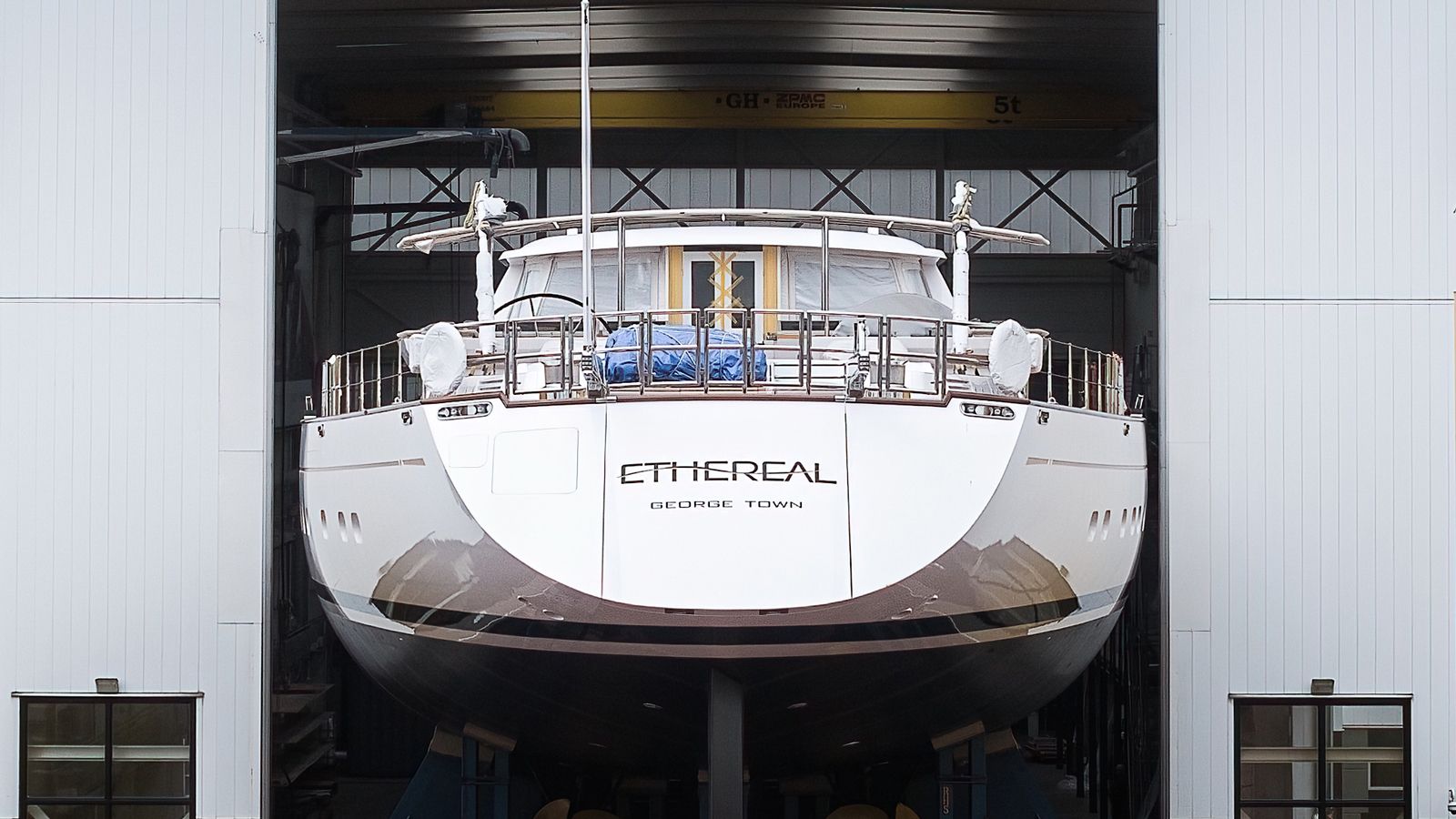Hybrid sailing yacht Ethereal prepares for relaunch at Royal Huisman ...